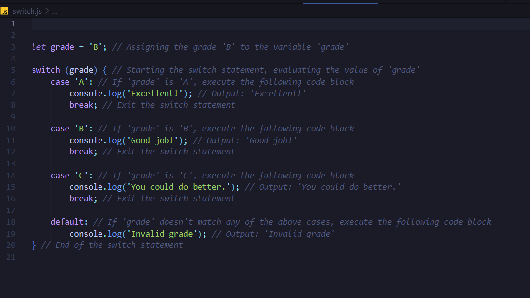 JavaScript Switch Statement - Davidayo